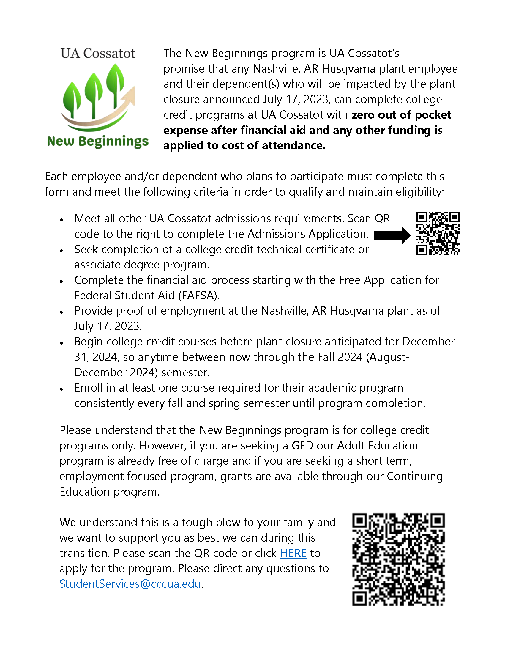 New Beginnings Program